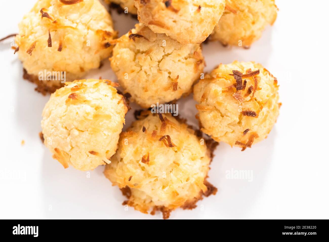 Homemade coconut cookies with coconut flakes Stock Photo - Alamy