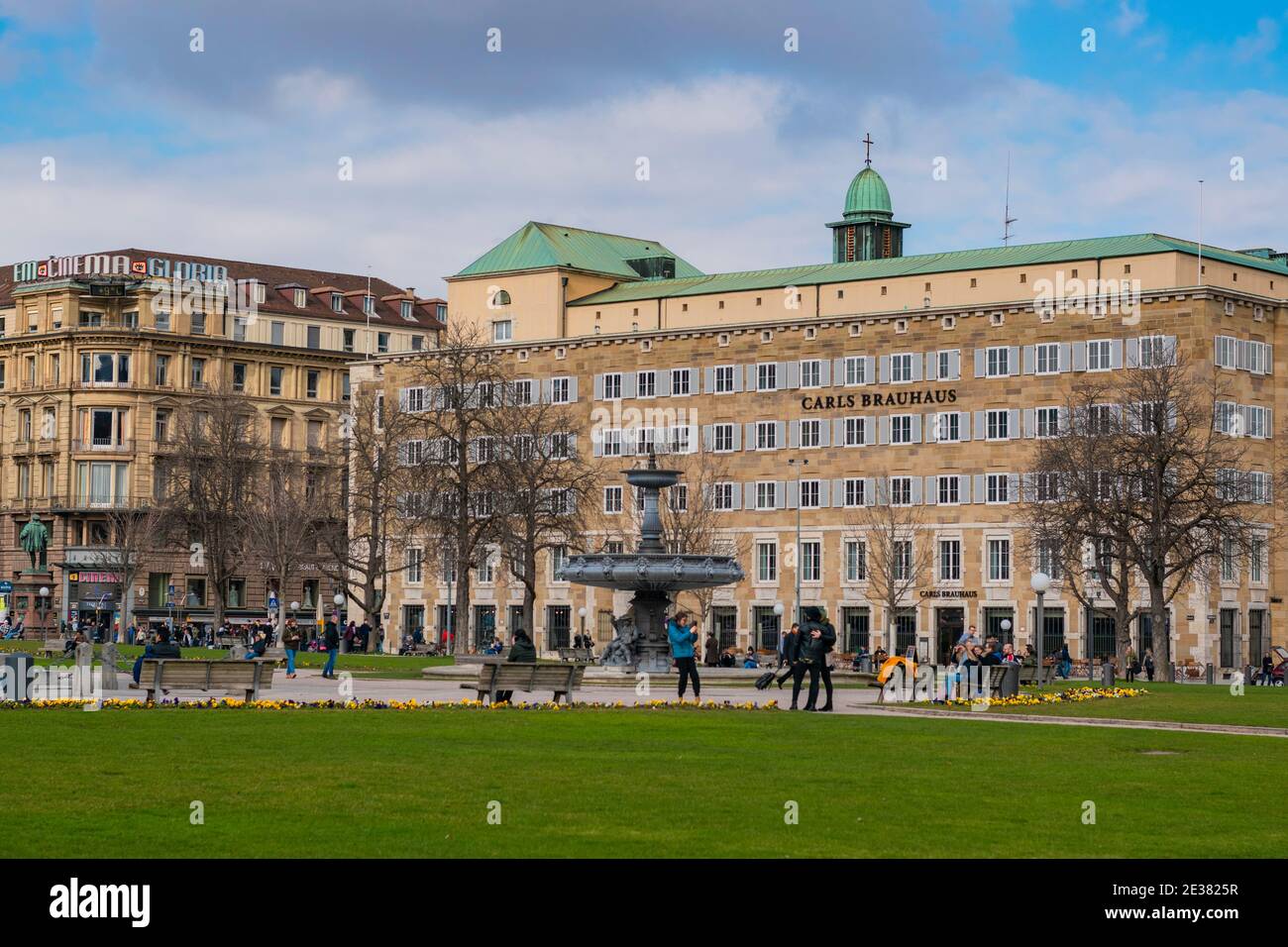 7 March 2020, Stuttgart, Germany - New Castle (Neues Schloss) on Caste ...
