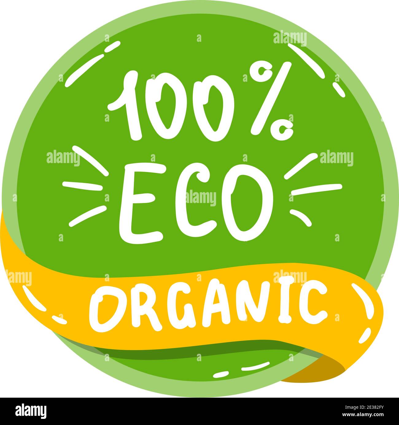 Vector round colorfull eco label with text - eco organic Stock Vector ...