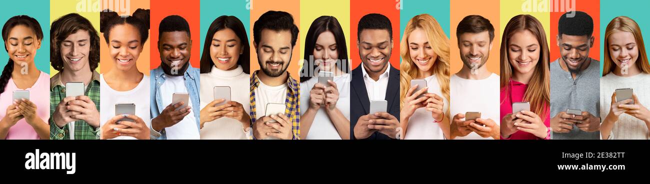 Mobile phone row different smartphones hi-res stock photography and ...