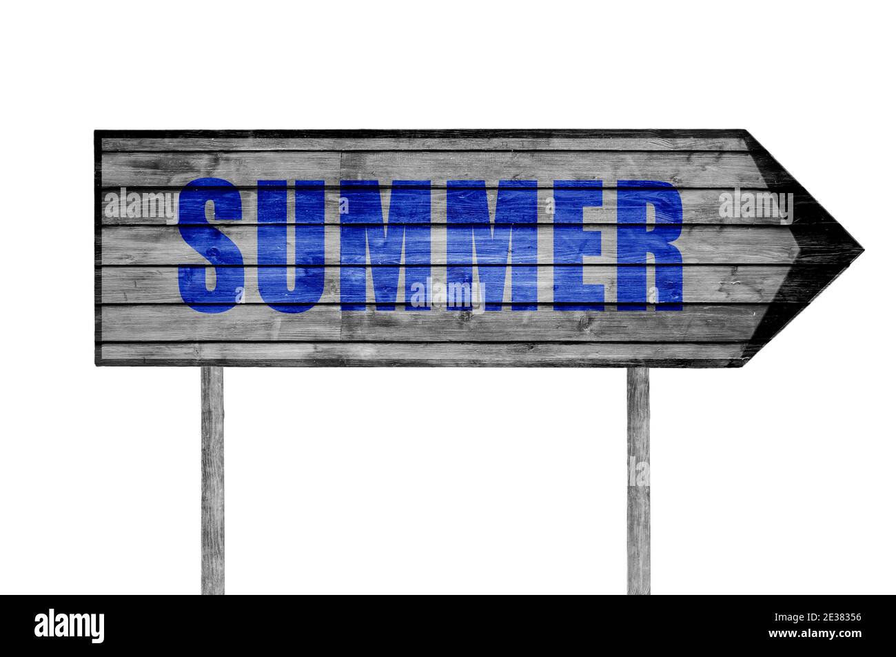 Summer wooden sign with on a beach background Stock Photo - Alamy