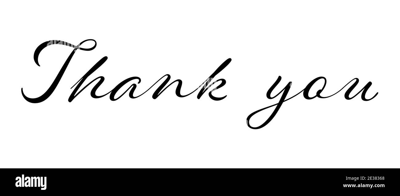 Thank text font calligraphy Stock Vector Images - Alamy