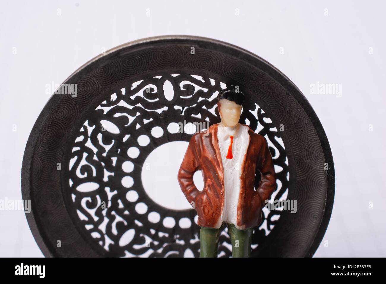 Little tiny man person figurine in view Stock Photo - Alamy