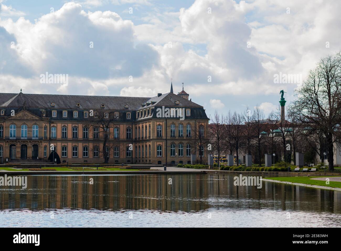 7 March 2020, Stuttgart, Germany - New Castle (Neues Schloss) on Caste ...