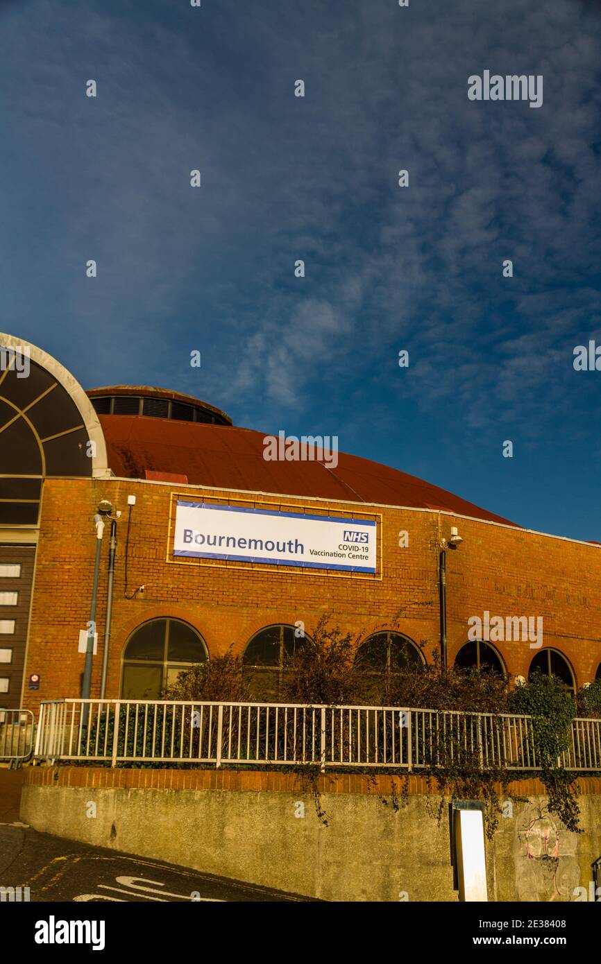 Bournemouth, England – Entrance to NHS COVID-19 Vaccination Centre at ...