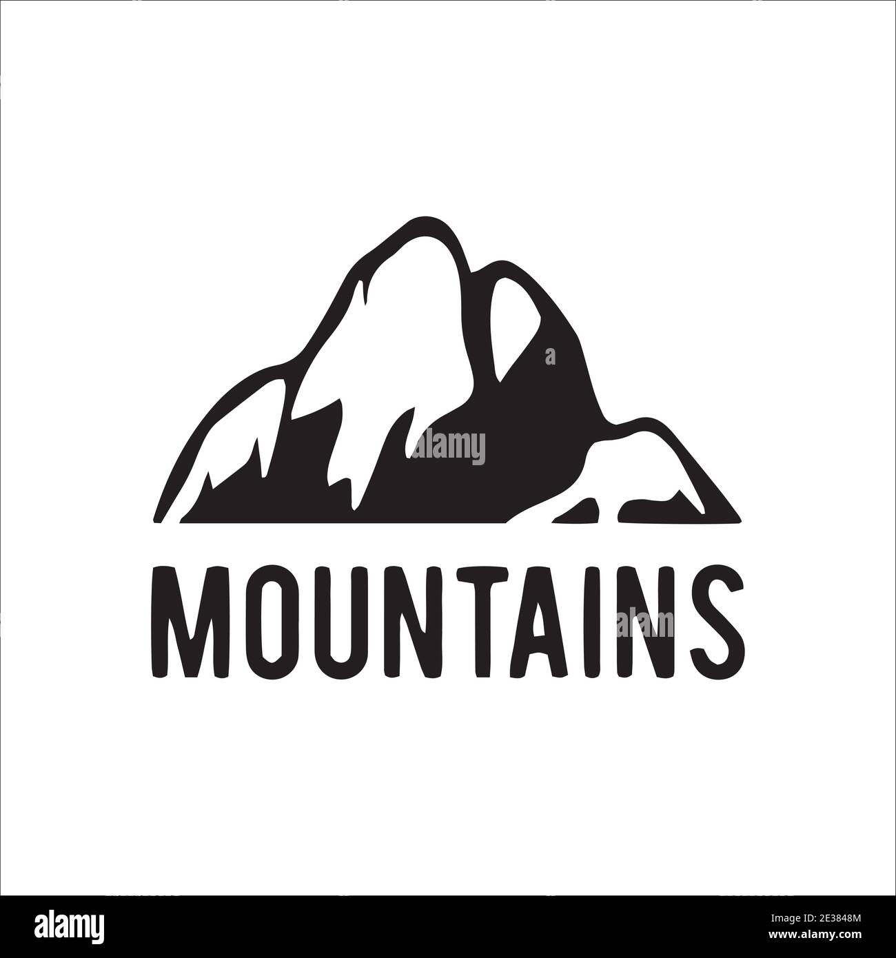 Mountain logo emblem vector Stock Vector Image & Art - Alamy