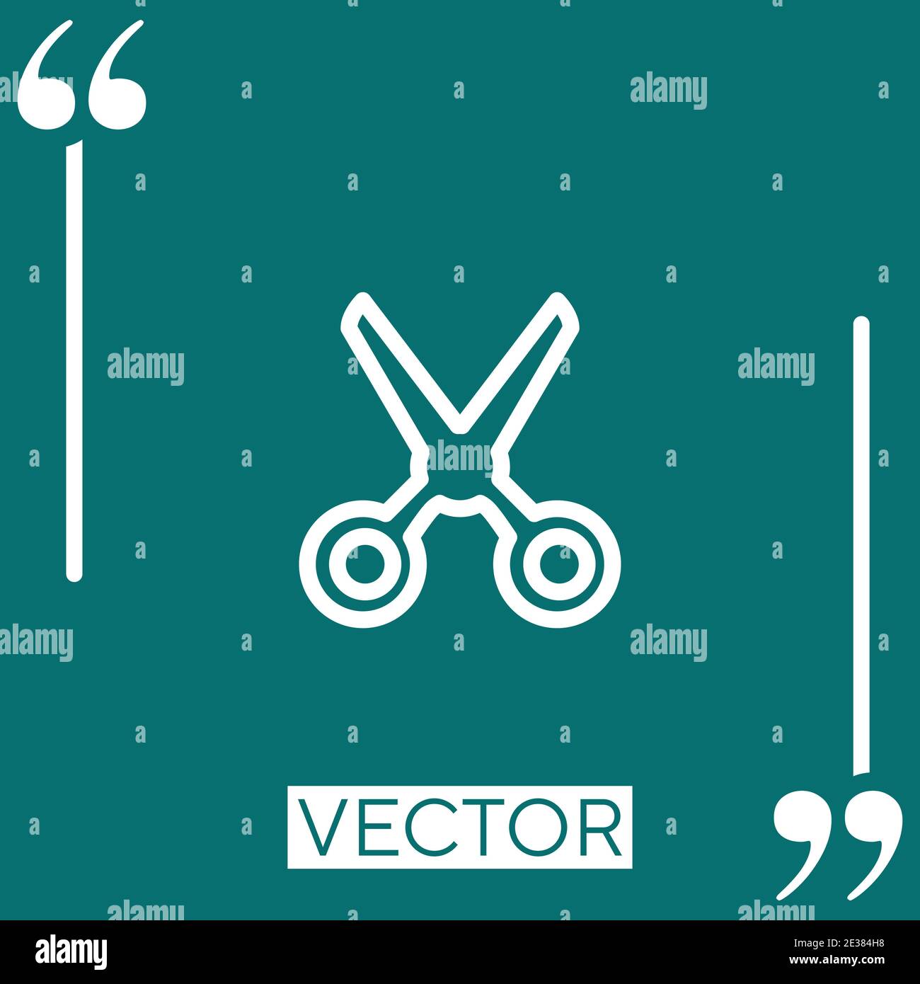 scissors vector icon Linear icon. Editable stroke line Stock Vector ...