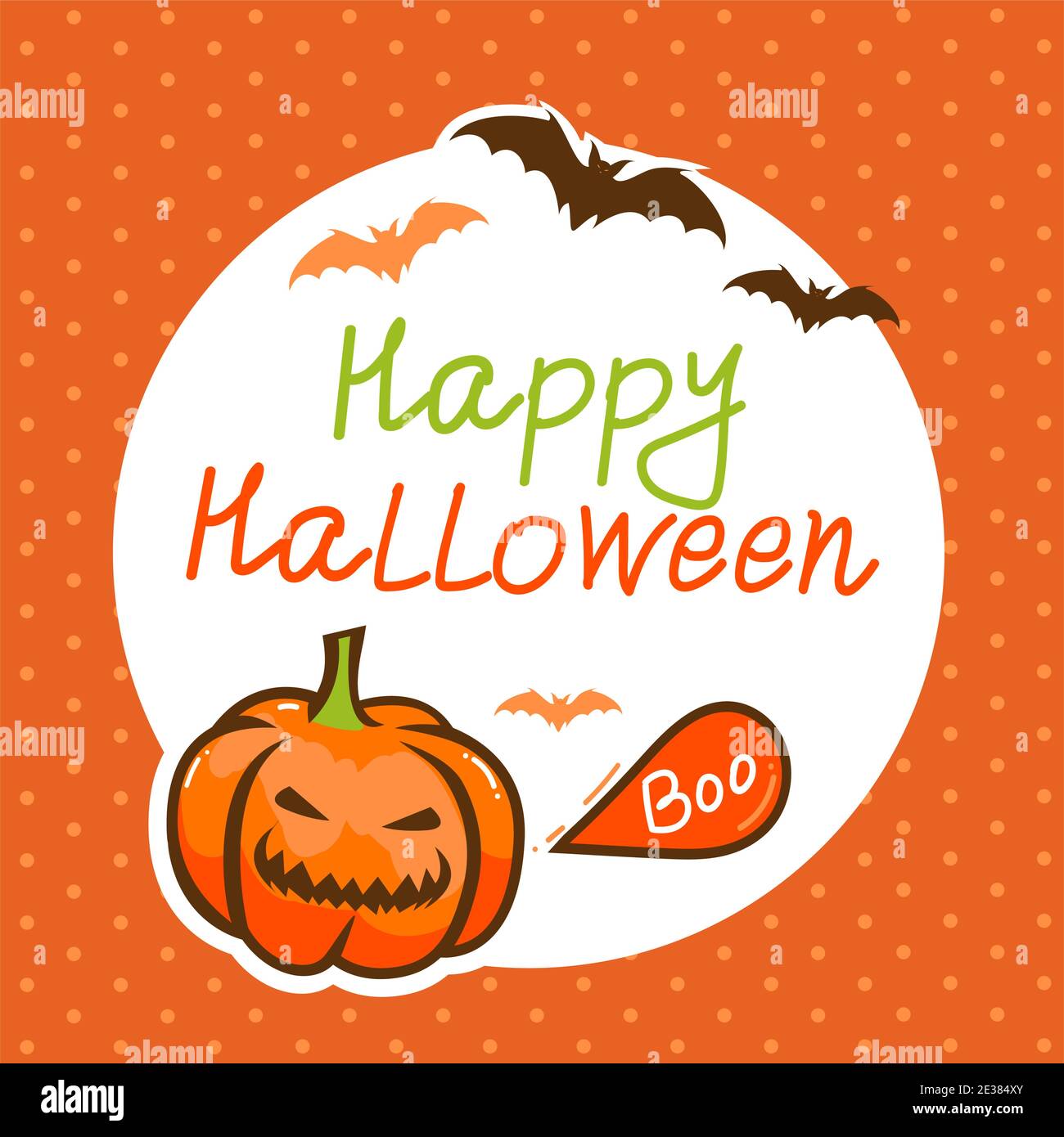 Vector Cute Happy Halloween design template. Cute Halloween Background ...