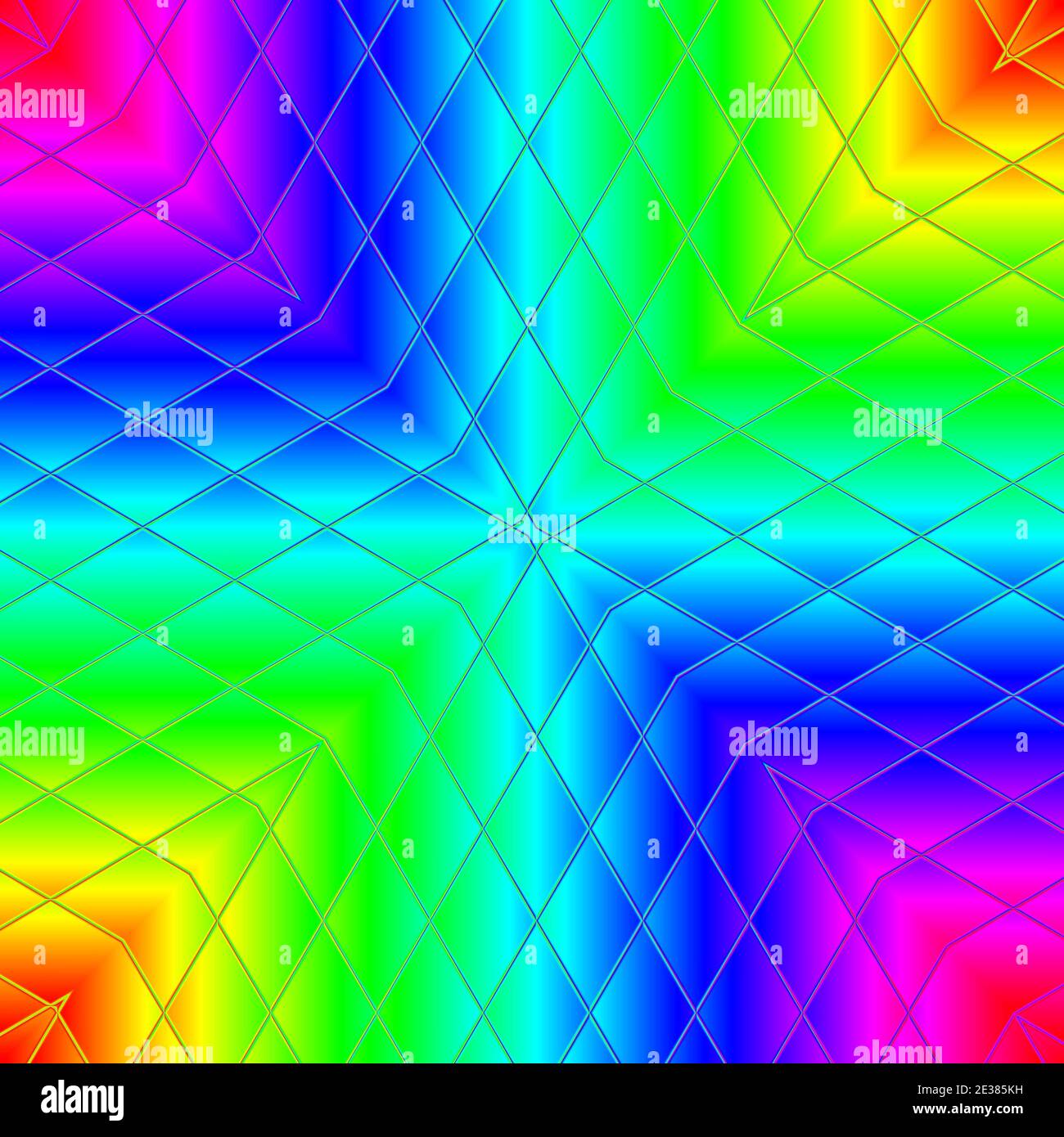 A 3D rendering of a trippy illustration with a rainbow gradient - great ...
