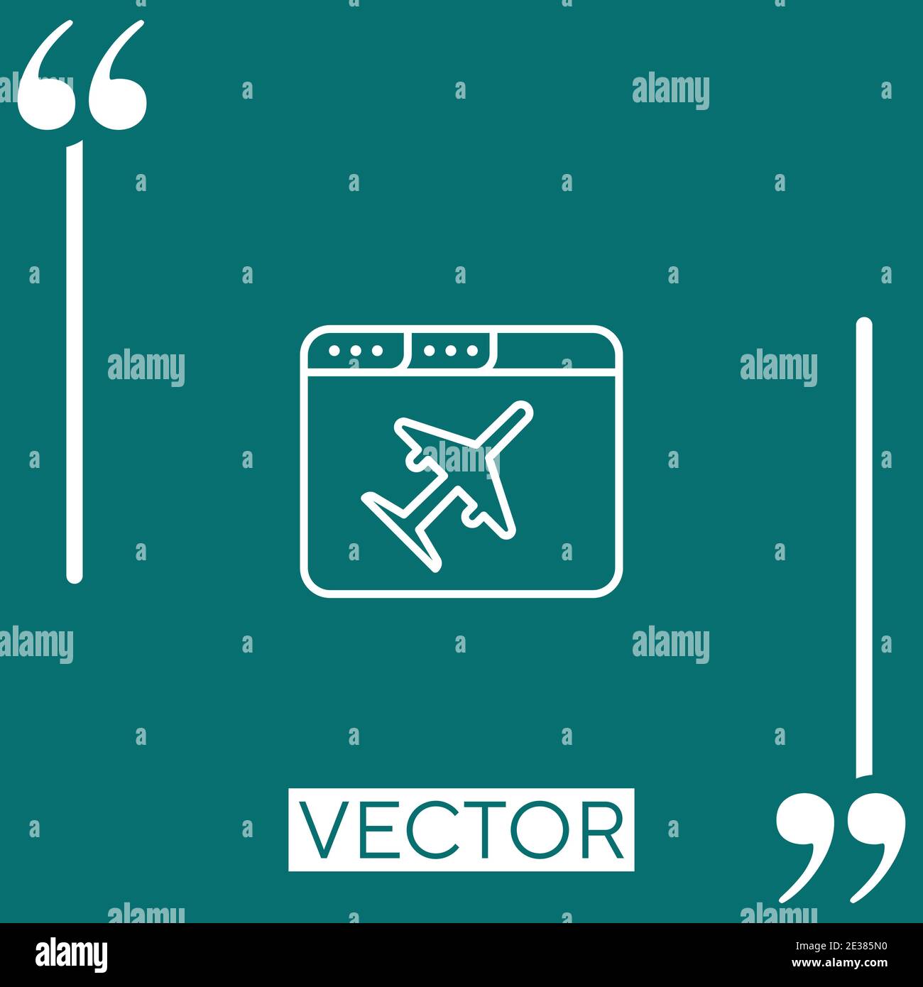 website vector icon Linear icon. Editable stroke line Stock Vector ...