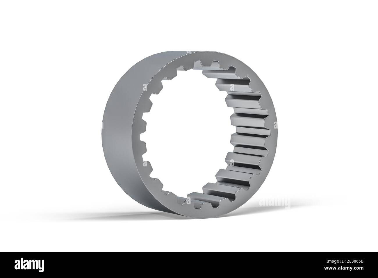 Steel gear isolated on white background - 3d render Stock Photo - Alamy