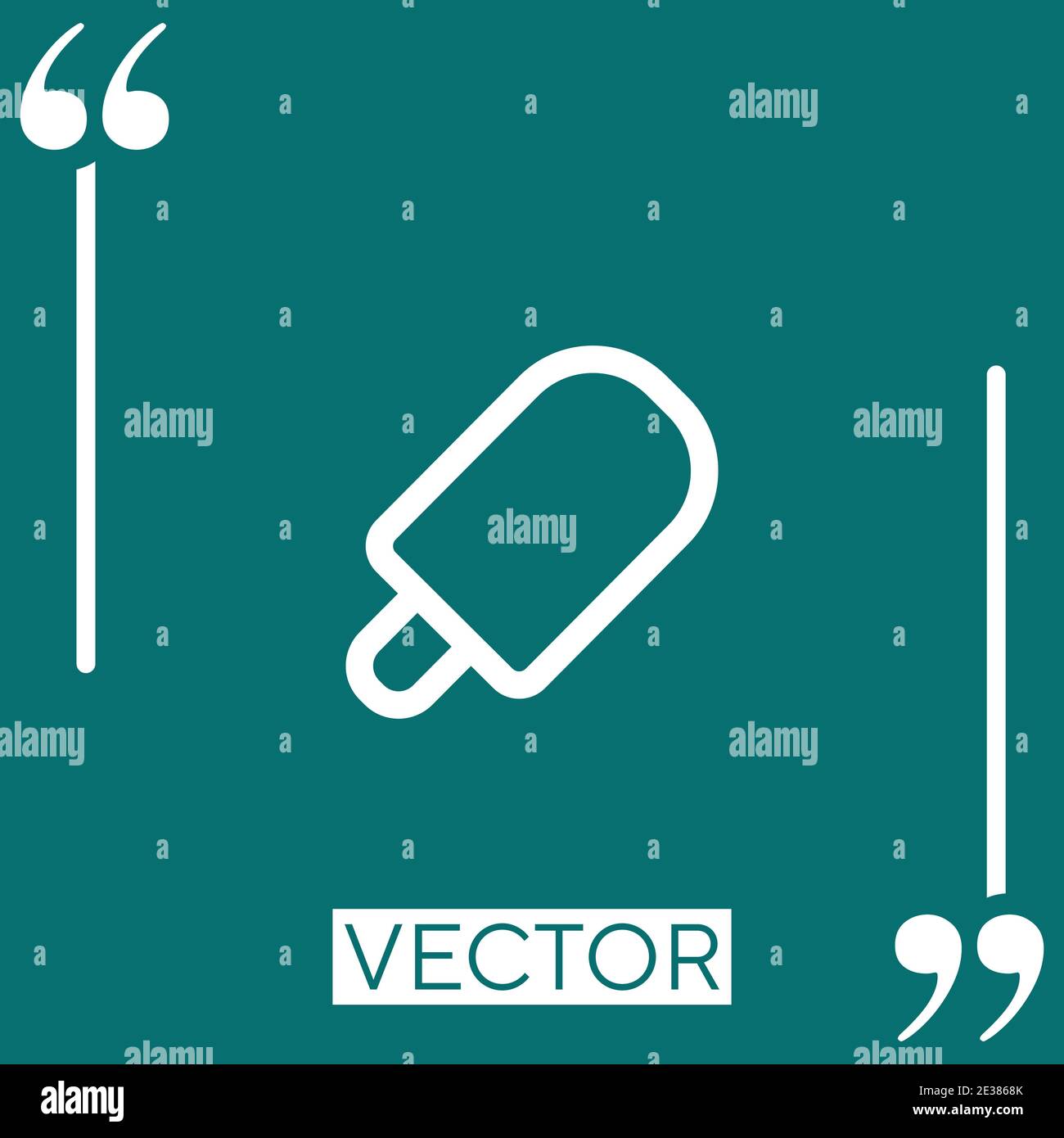 ice cream stick outline Linear icon. Editable stroke line Stock Vector ...