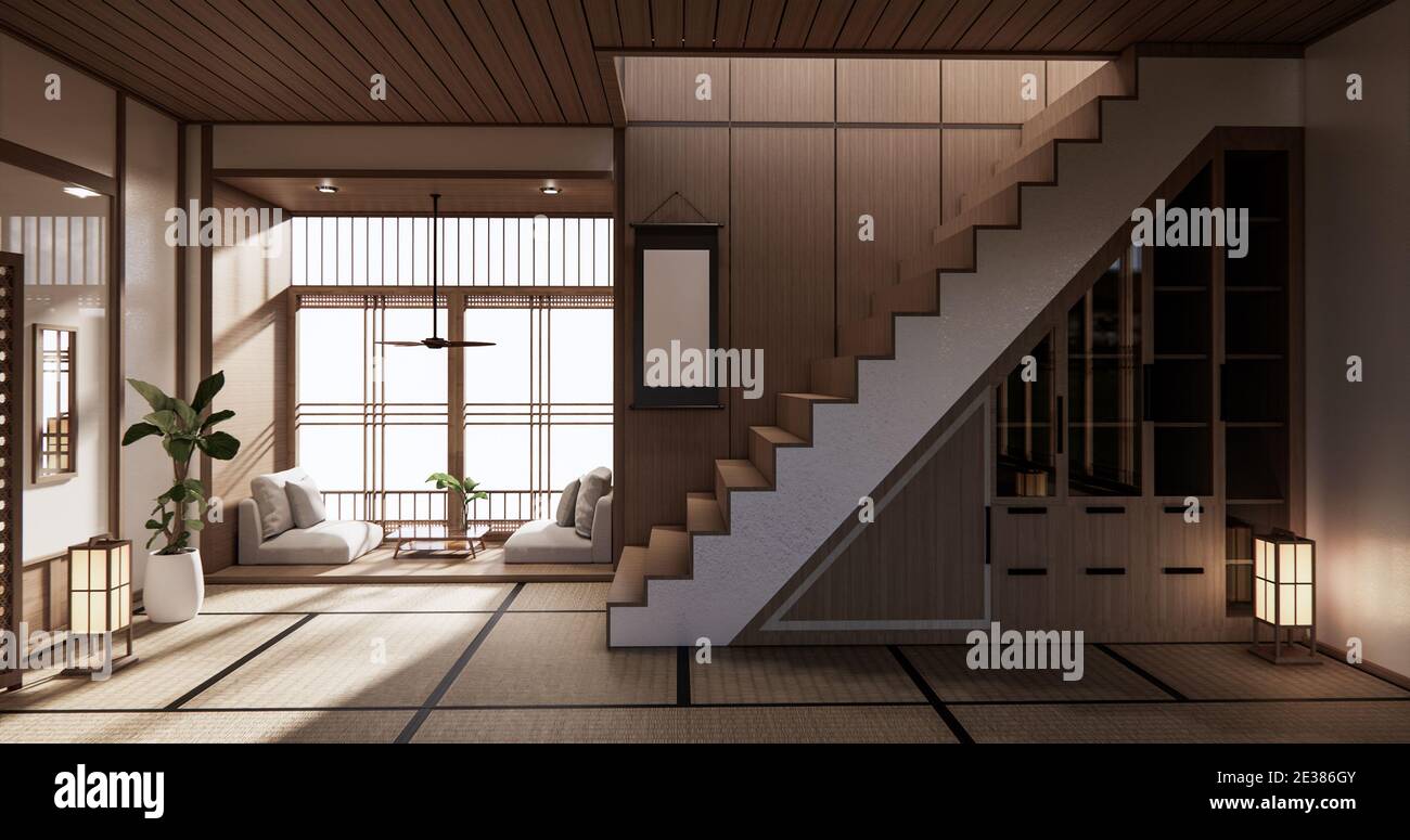 staircase room Designing the most beautiful. 3D rendering Stock Photo ...