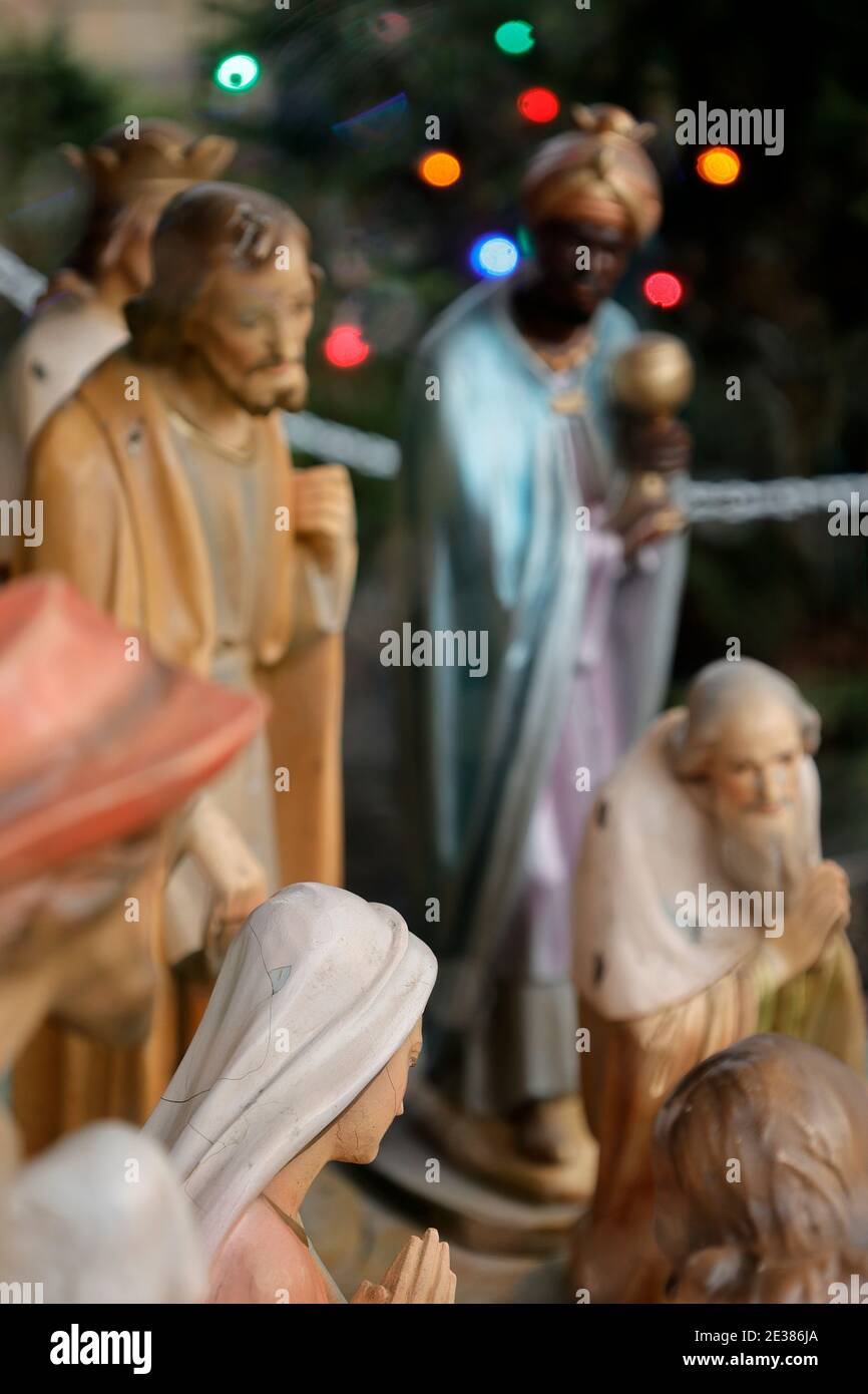 Close up of Nativity scene Derbyshire England Stock Photo - Alamy
