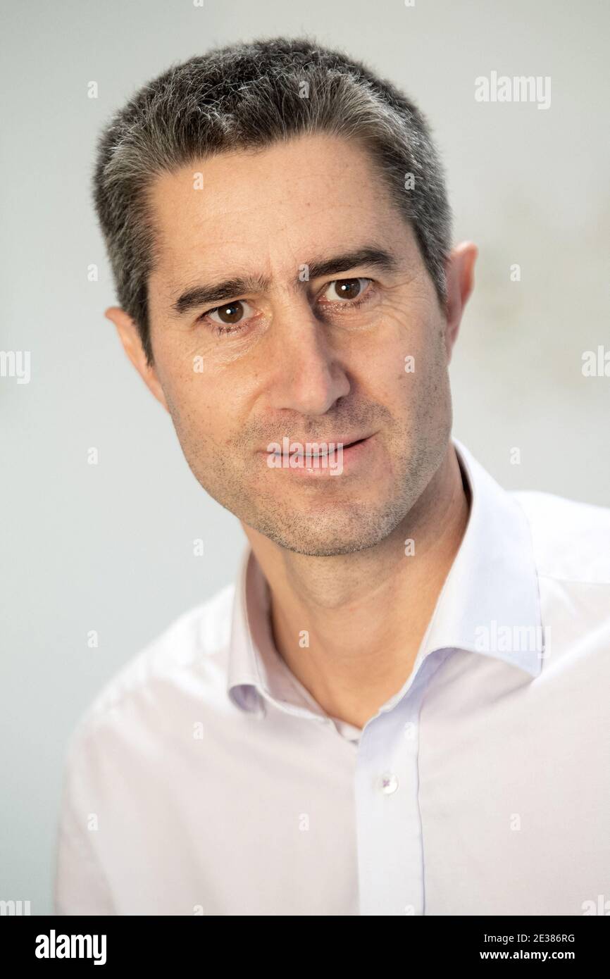 Deputy of the group La France Insoumise, Francois Ruffin poses at his ...