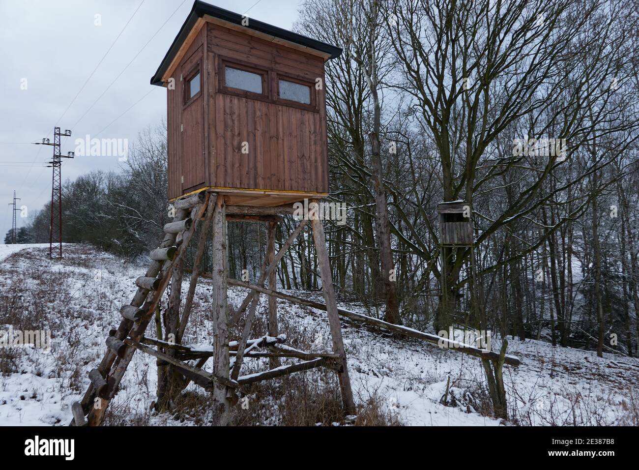 Quiet places for long waiting time of hunters for their catch Stock ...