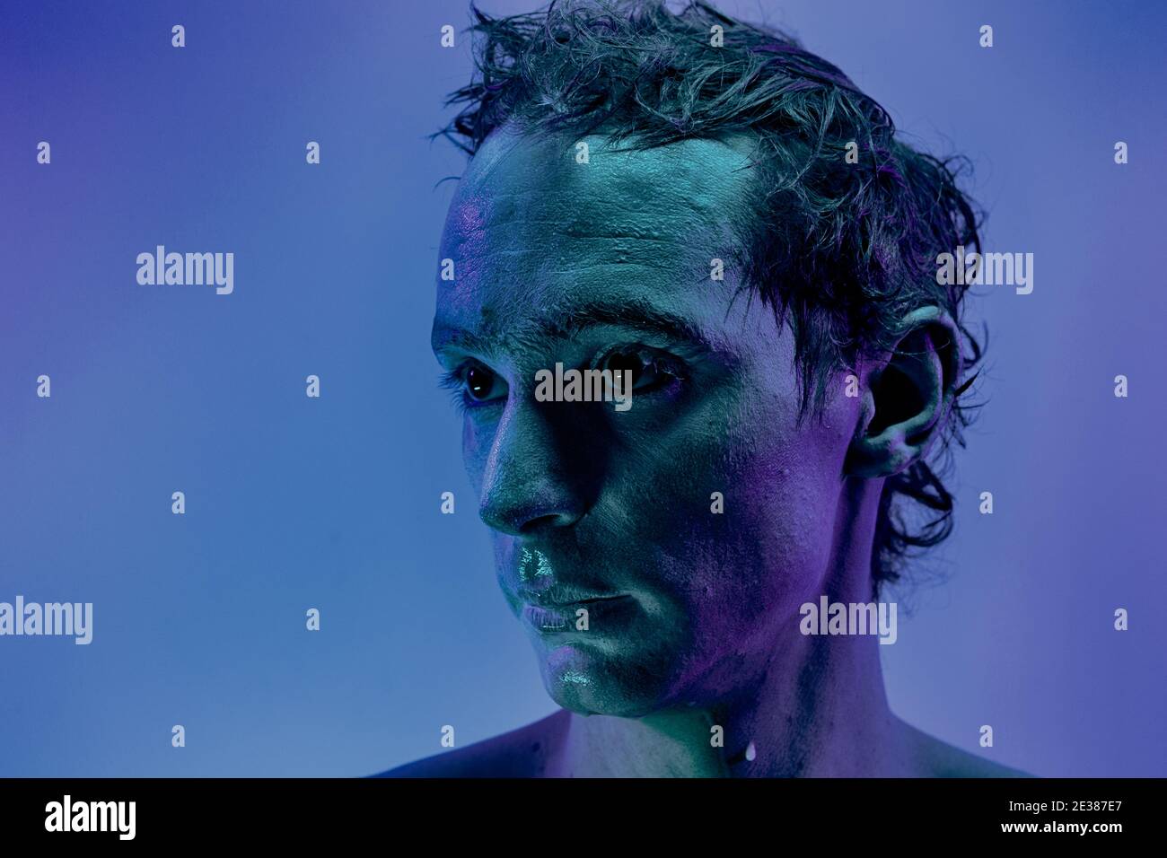 led lighting portrait Stock Photo - Alamy