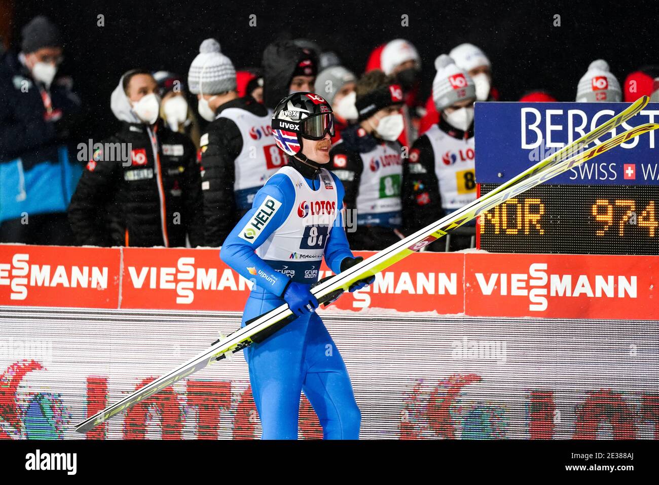 Robert Johansson seen in action during the team competition of the FIS ...