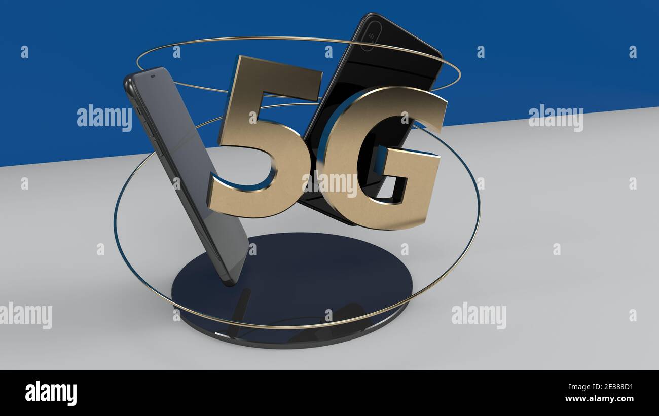 5G Wireless Mobile Communication Technology. Connecting mobile internet ...