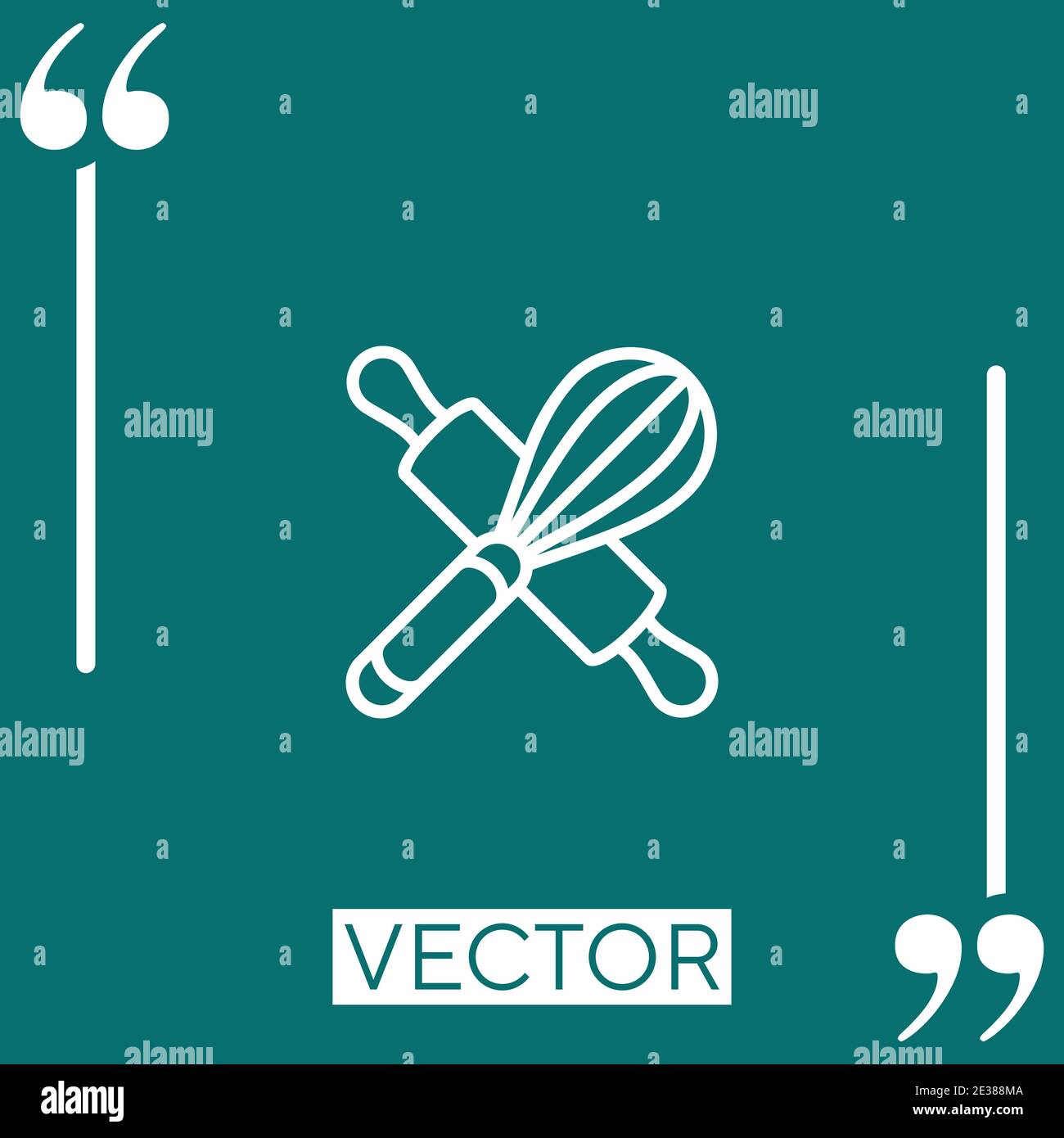 baking vector icon Linear icon. Editable stroke line Stock Vector Image ...