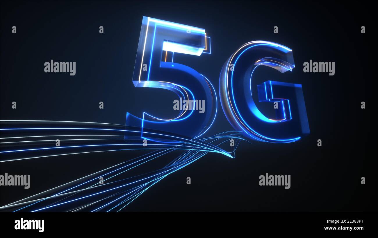 5G Wireless Mobile Communication Technology. Connecting mobile internet ...