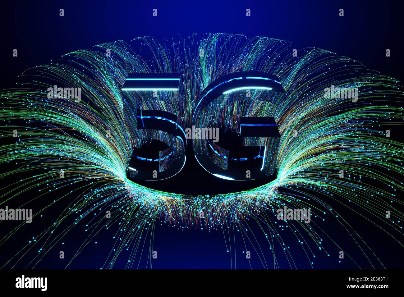 5G Wireless Mobile Communication Technology. Connecting mobile internet ...