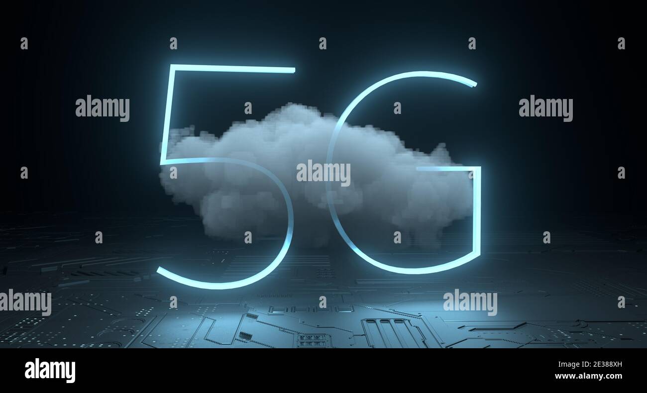 5G Wireless Mobile Communication Technology. Connecting mobile internet ...