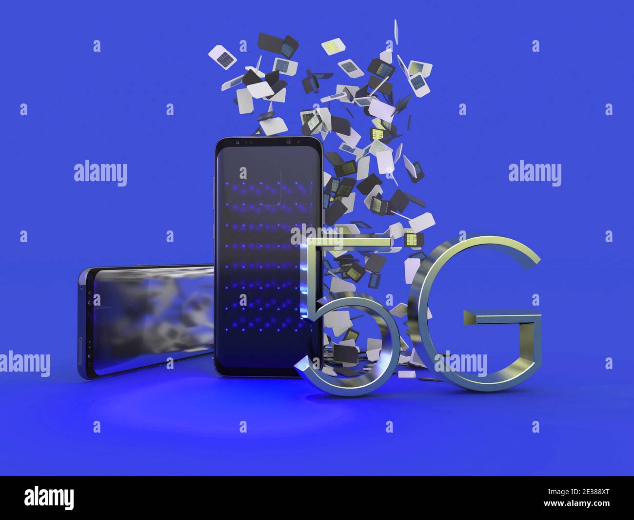5G Wireless Mobile Communication Technology. Connecting mobile internet ...