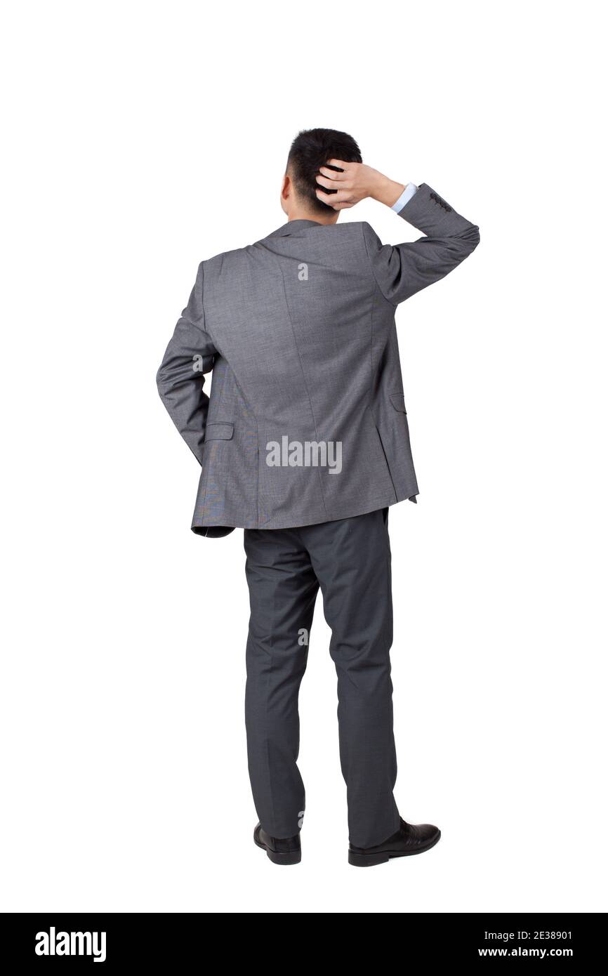 Indian businessman man rear view Cut Out Stock Images & Pictures - Alamy