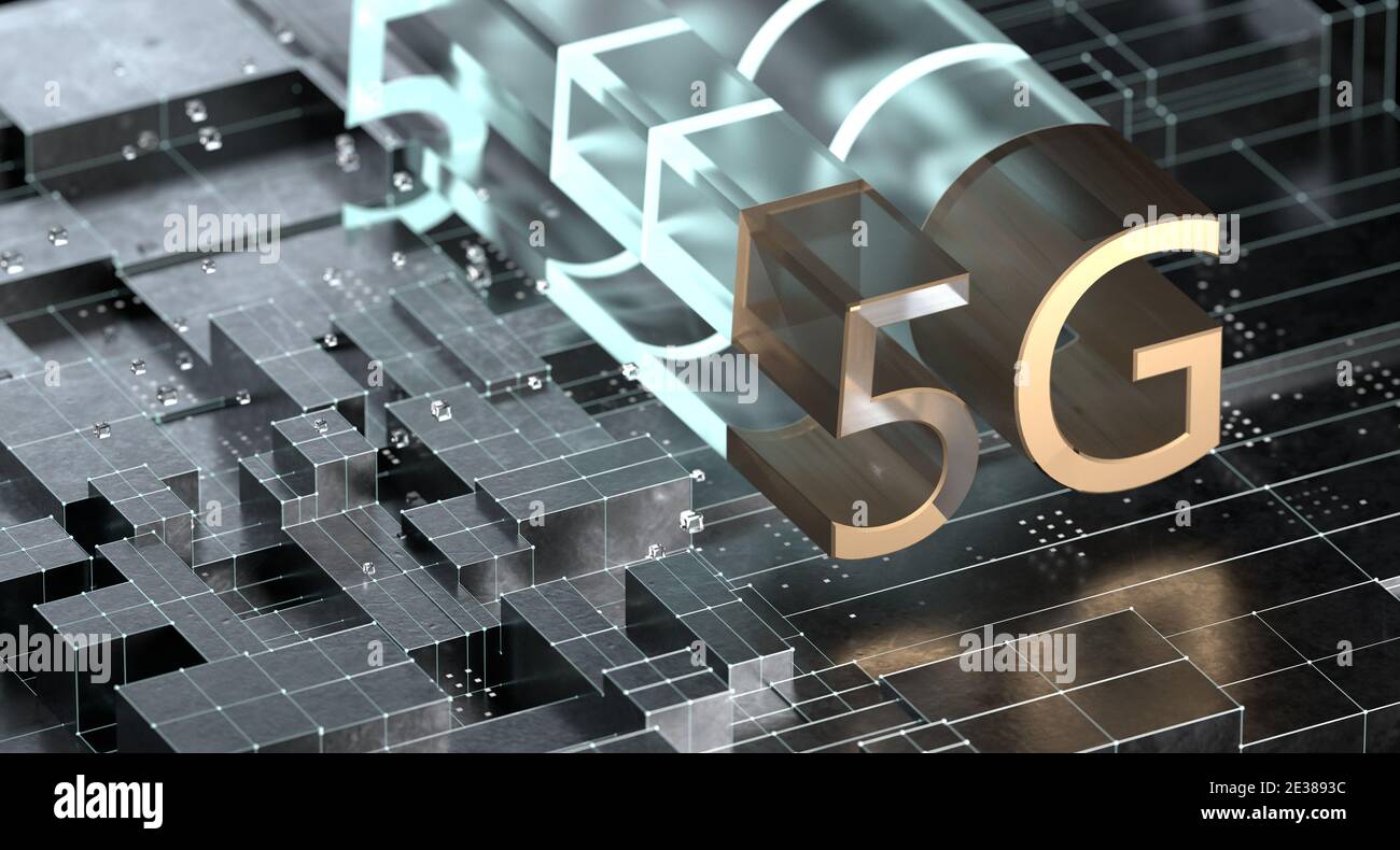 5G Wireless Mobile Communication Technology. Connecting mobile internet ...