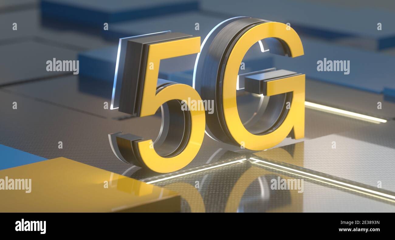 5G Wireless Mobile Communication Technology. Connecting mobile internet ...