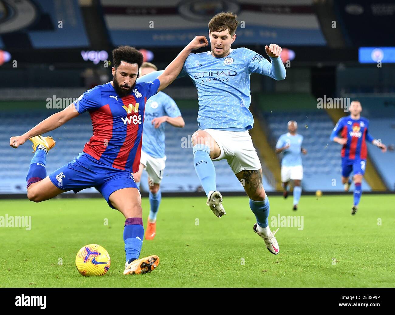 Crystal Palace's Andros Townsend (left) and Manchester City's John ...