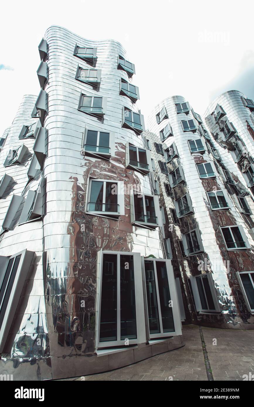 DUSSELDORF, GERMANY - June, 2017: buildings of Neuer Zollhof complex ...