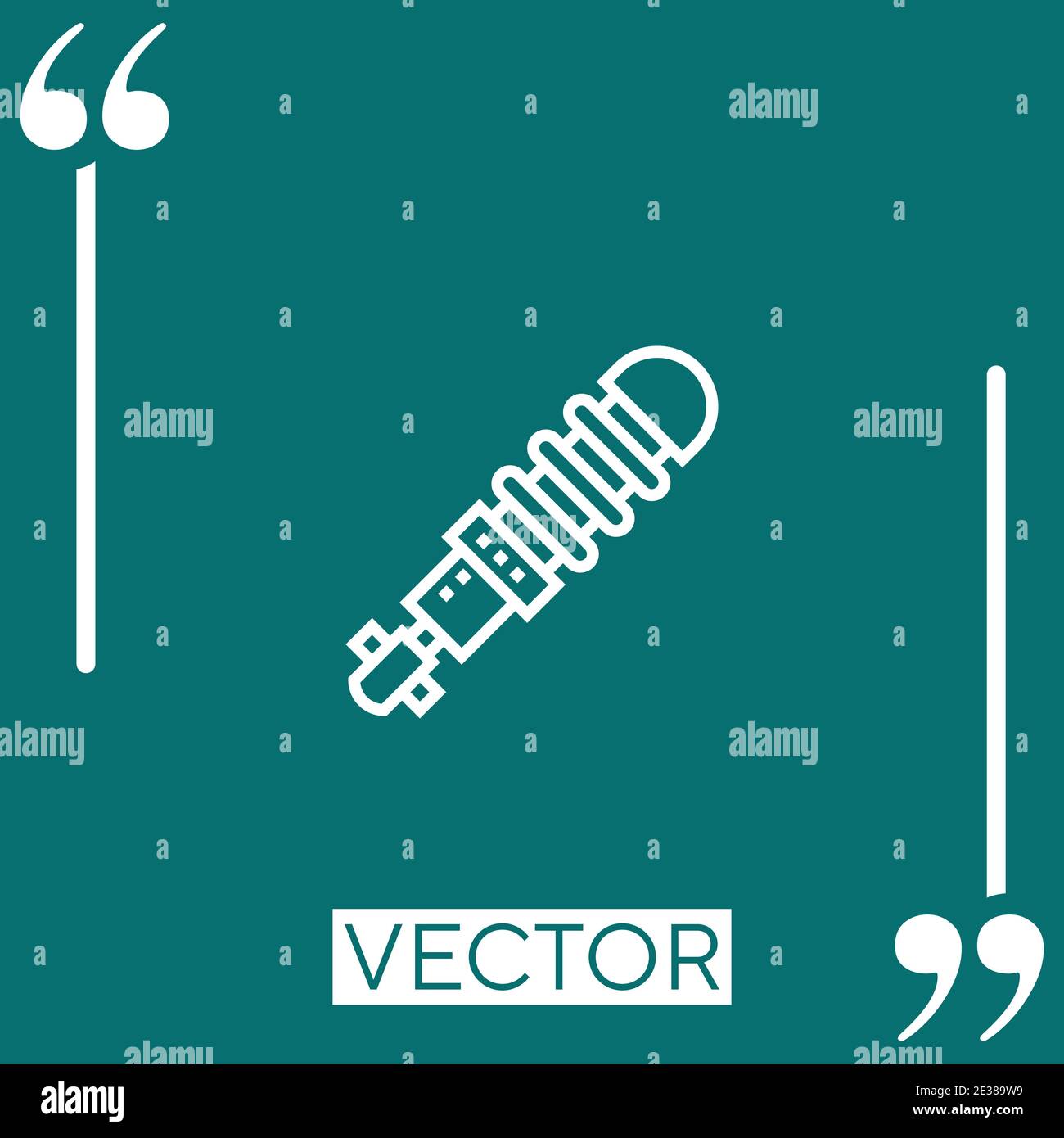 suspension vector icon Linear icon. Editable stroke line Stock Vector ...