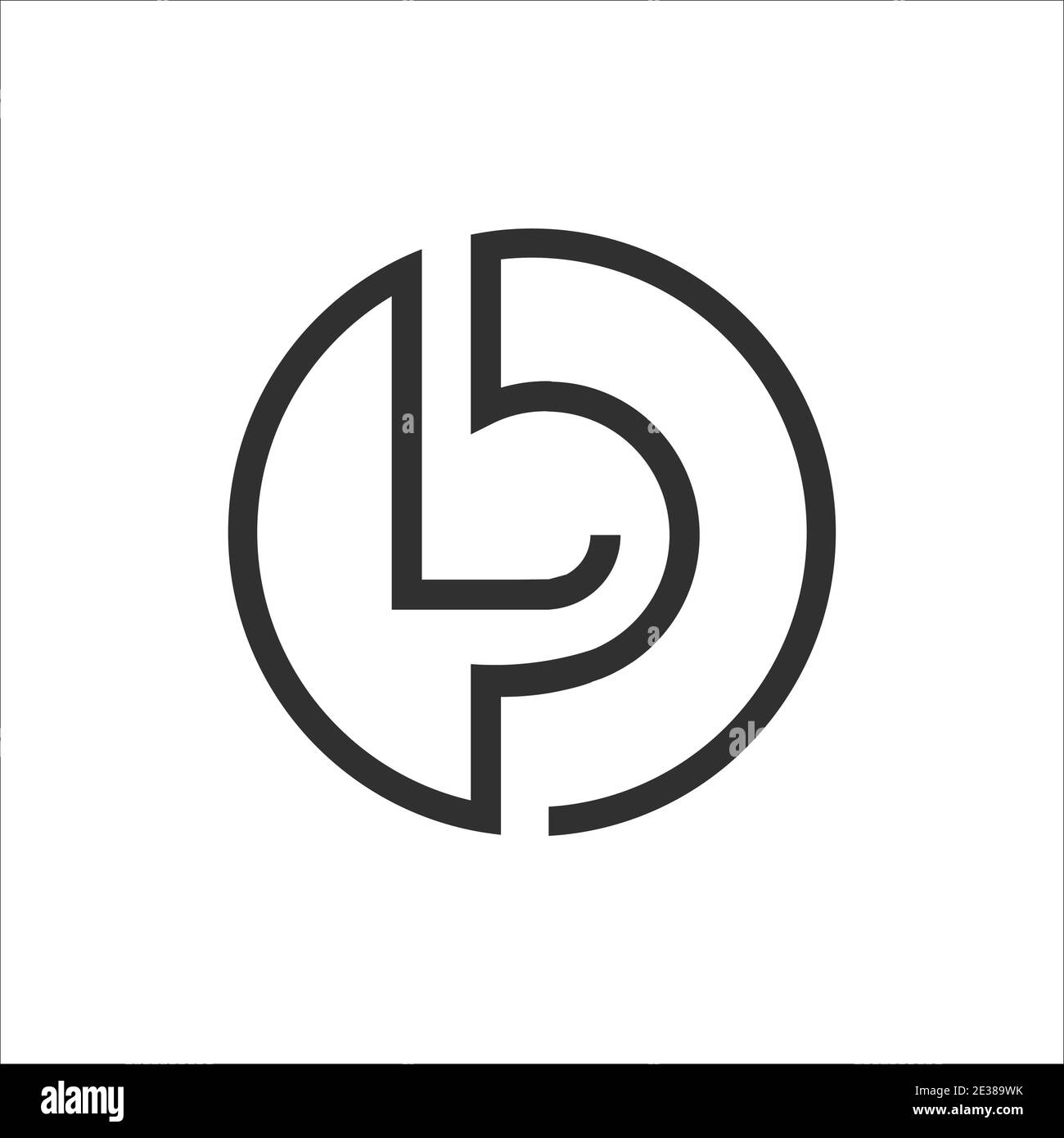 Initial lp letter logo with creative modern business typography vector ...