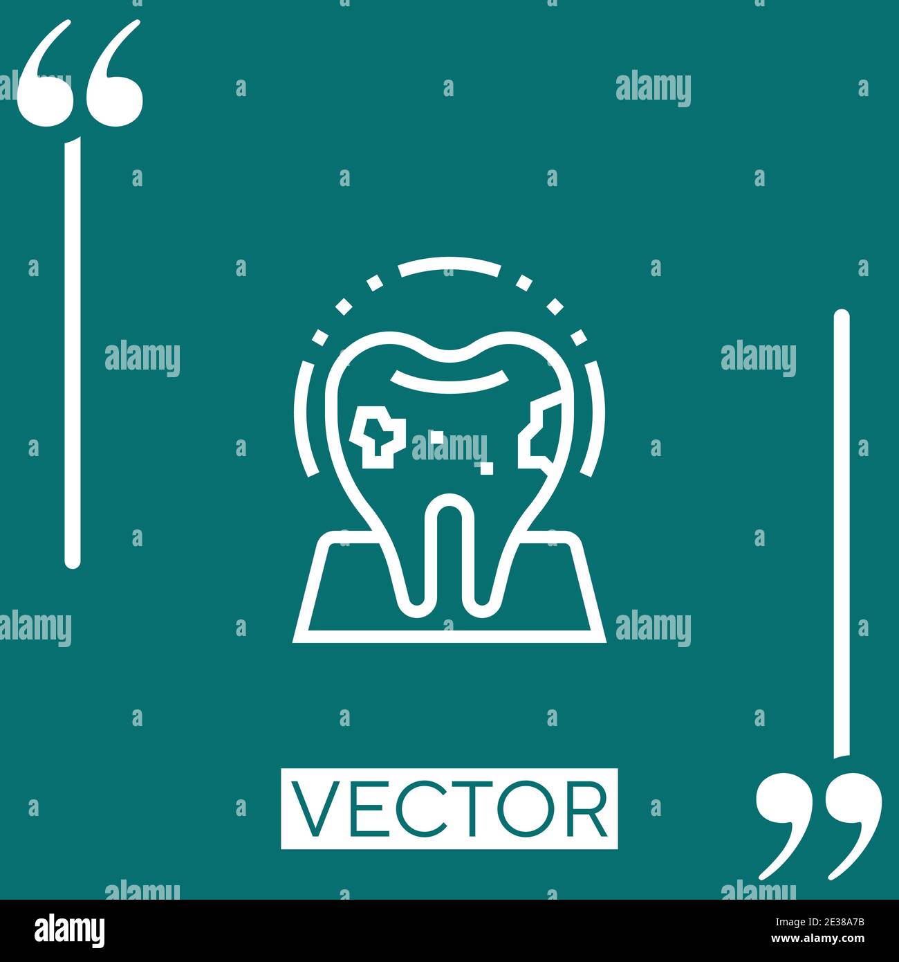 caries vector icon Linear icon. Editable stroke line Stock Vector Image ...