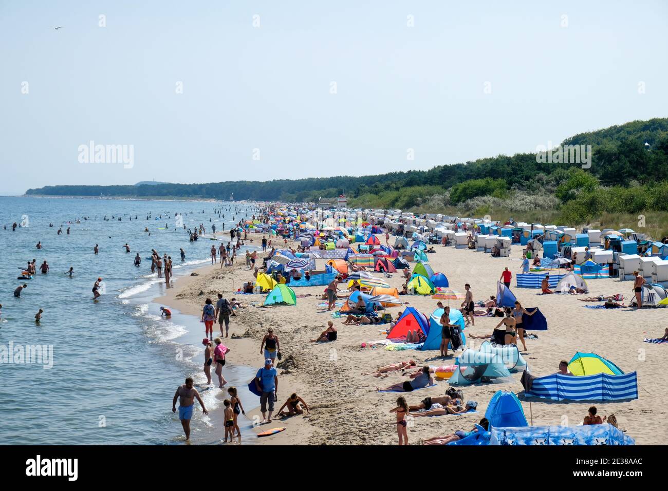 The wonderful beach at Koserow on the island of Usedom in summer Stock ...