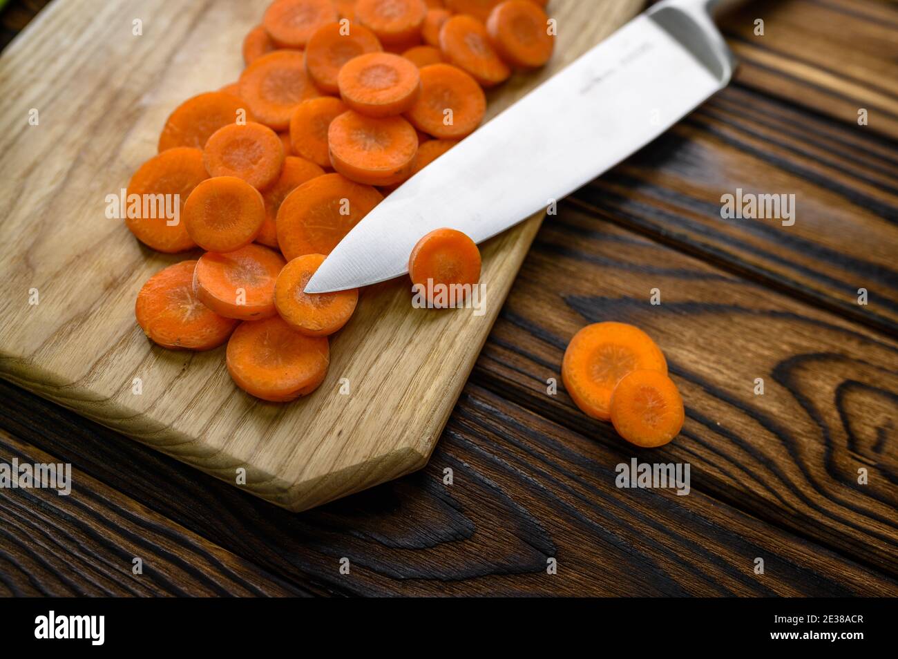 Fresh cutted carrot knife hi-res stock photography and images - Alamy