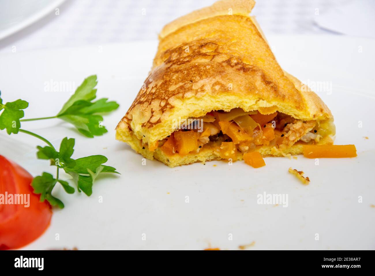 Vegetable stuffed pastry / bread Stock Photo - Alamy