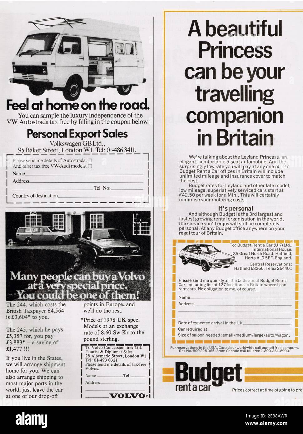 Advertisement, published in "In Britain" Magazine, 1978 Stock Photo - Alamy