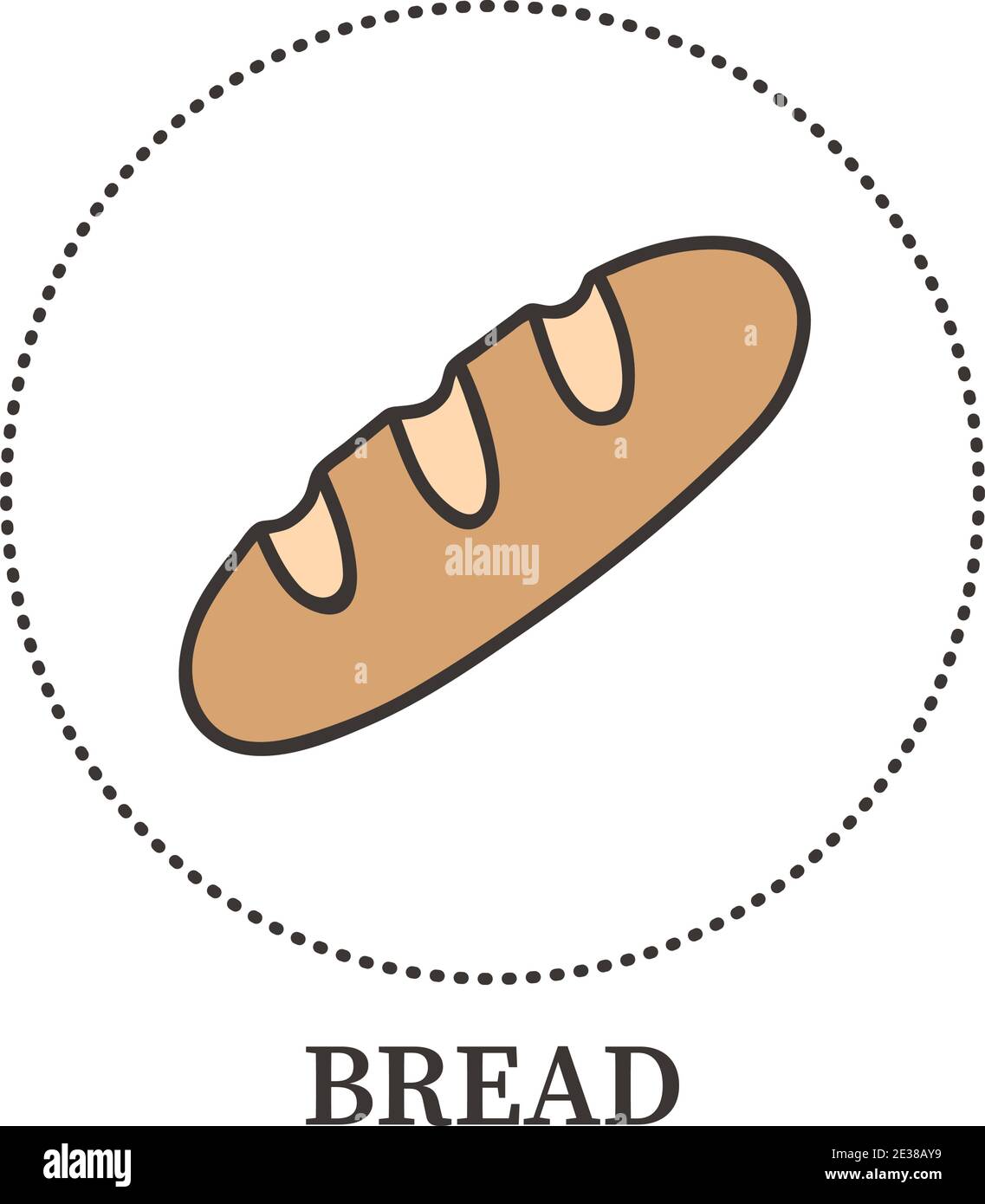 Realistic loaf of bread on a white background - Vector illustration ...