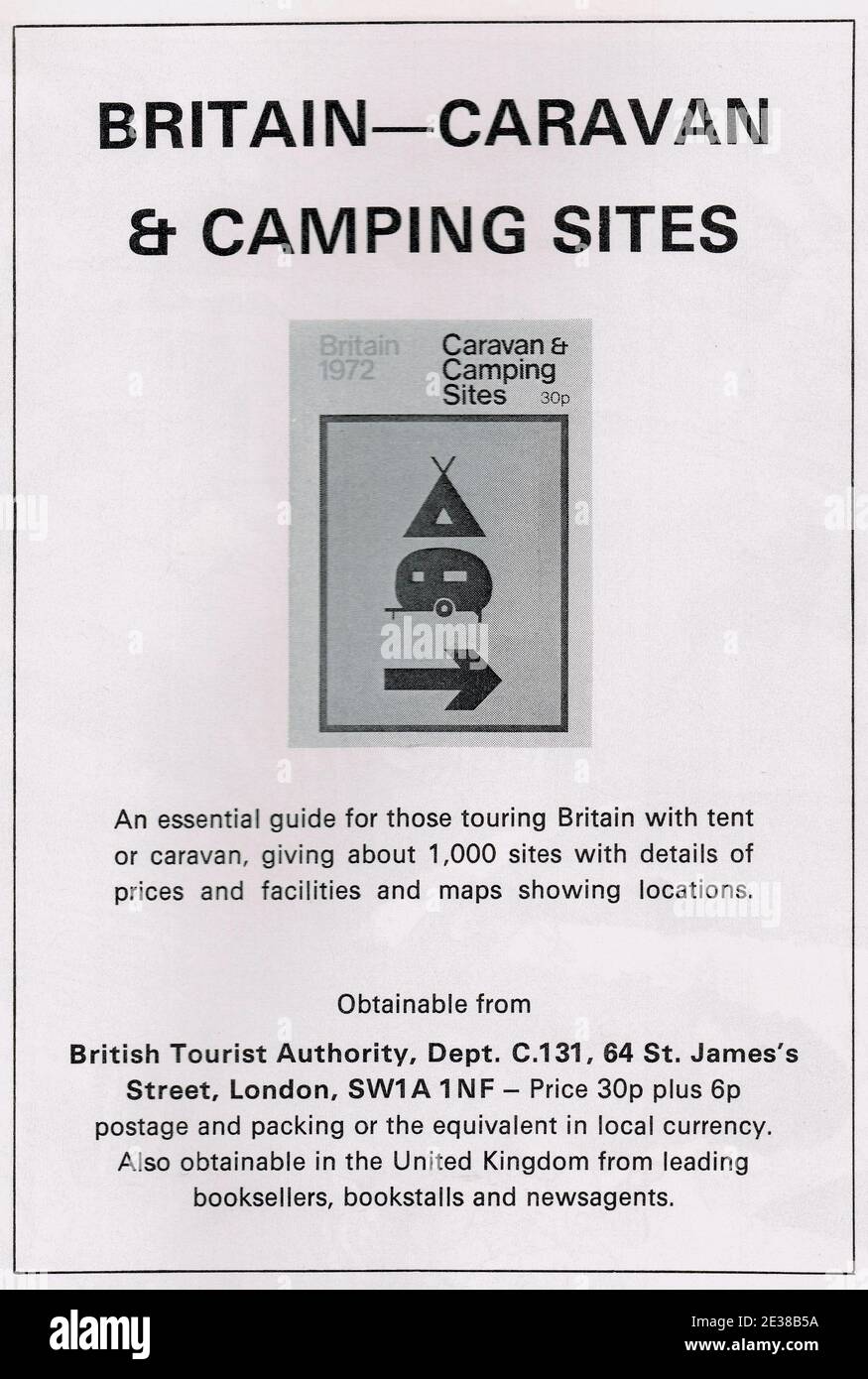 Advertisement , published in "In Britain" Magazine, 1978 Stock Photo ...