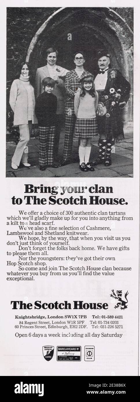 Advertisement , published in "In Britain" Magazine, 1978 Stock Photo ...