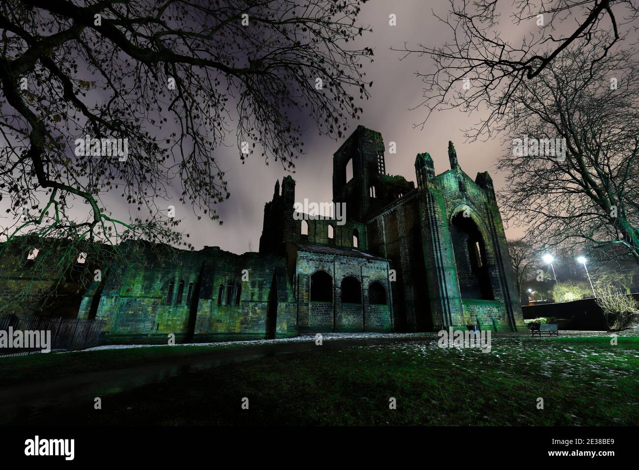 Kirkstall abbey at night hi-res stock photography and images - Alamy