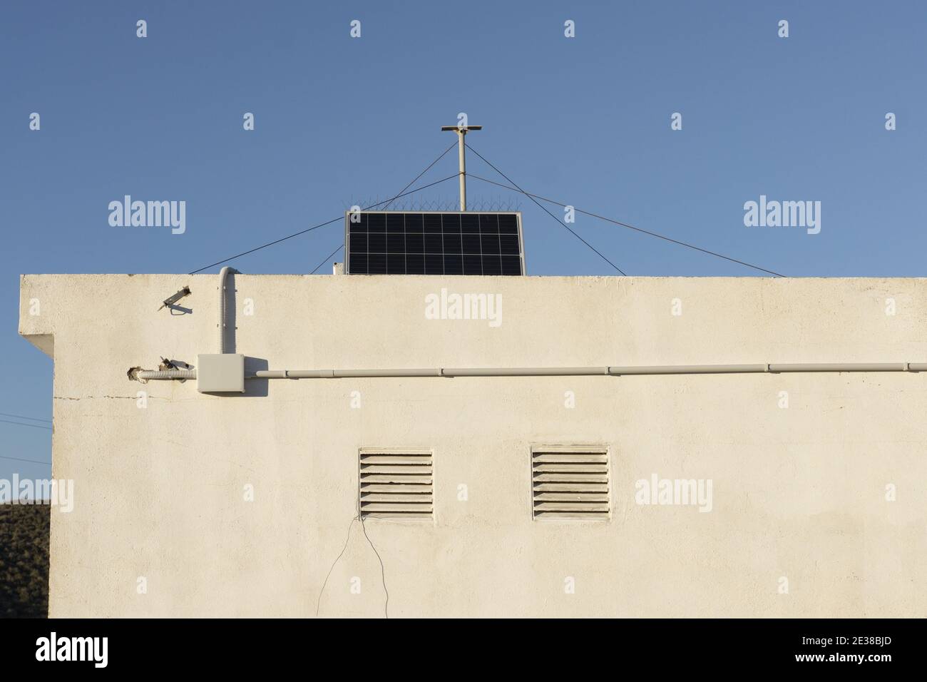 solar panel on top of building Stock Photo - Alamy