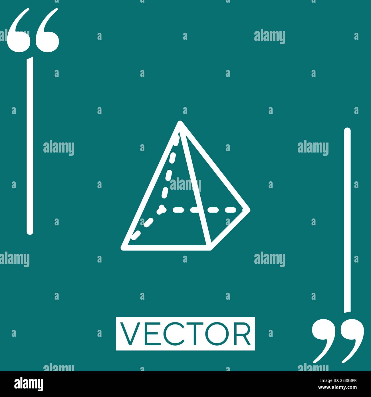 pyramid vector icon Linear icon. Editable stroke line Stock Vector ...