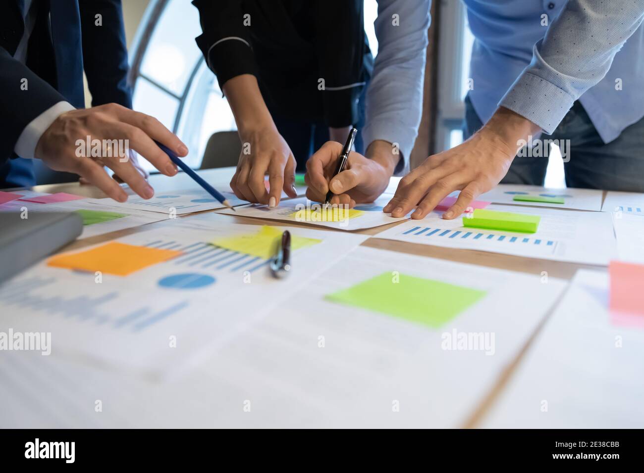 Project team leader working statistics hi-res stock photography and ...