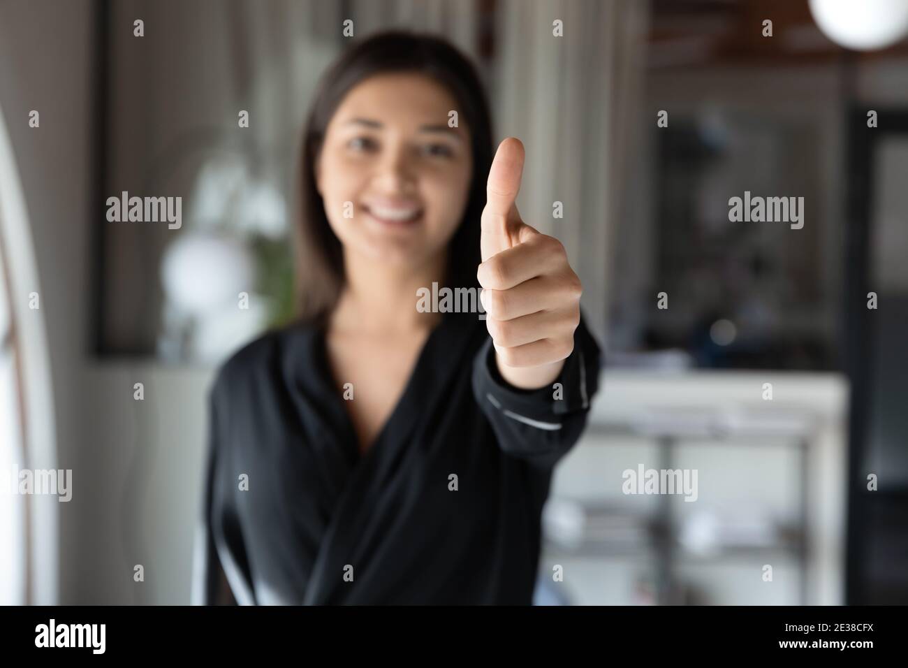 Indian Business Woman Thumbs Up High Resolution Stock Photography and ...