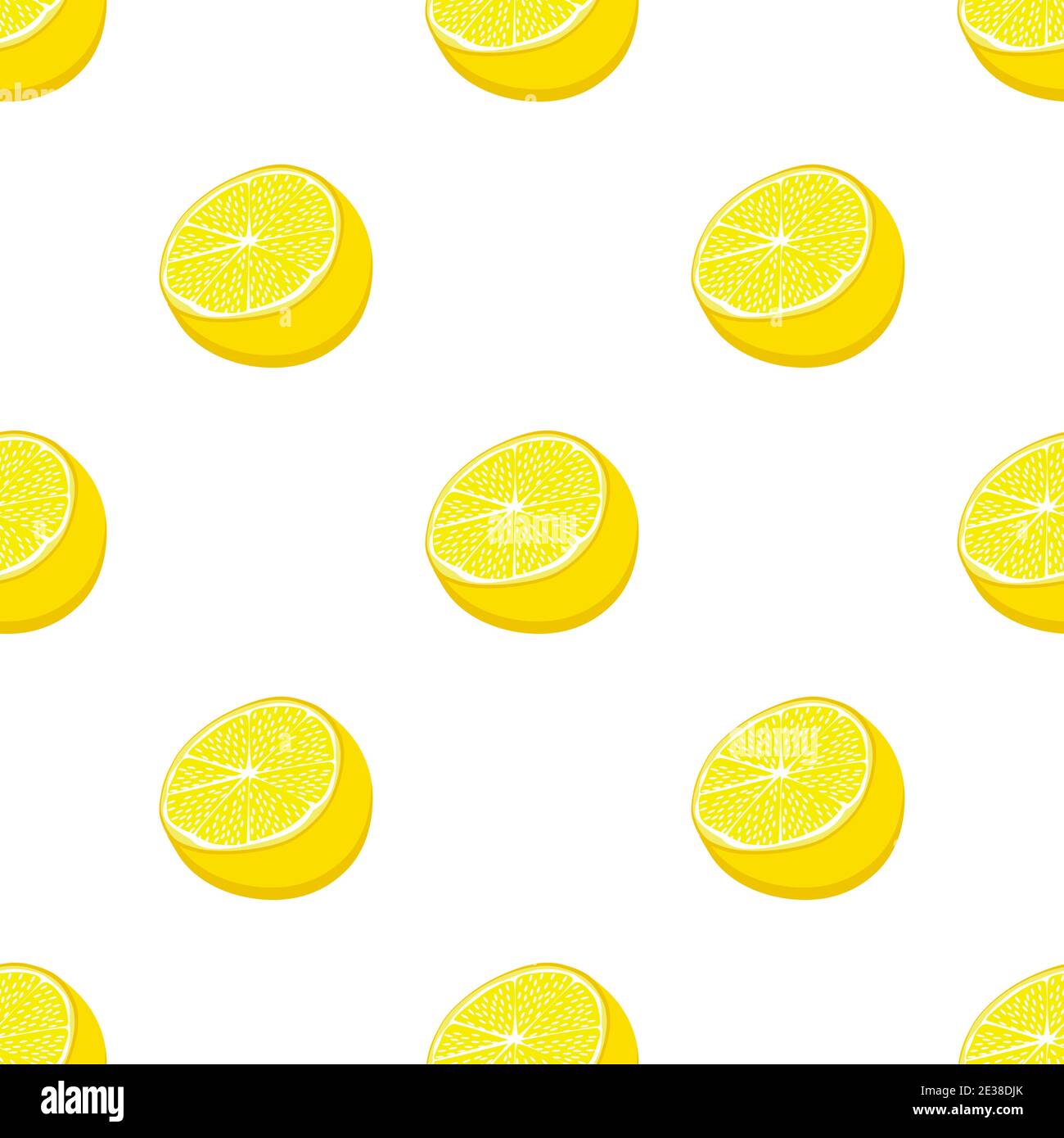 Illustration on theme big colored seamless yellow lemon, bright fruit pattern for seal. Fruit ...