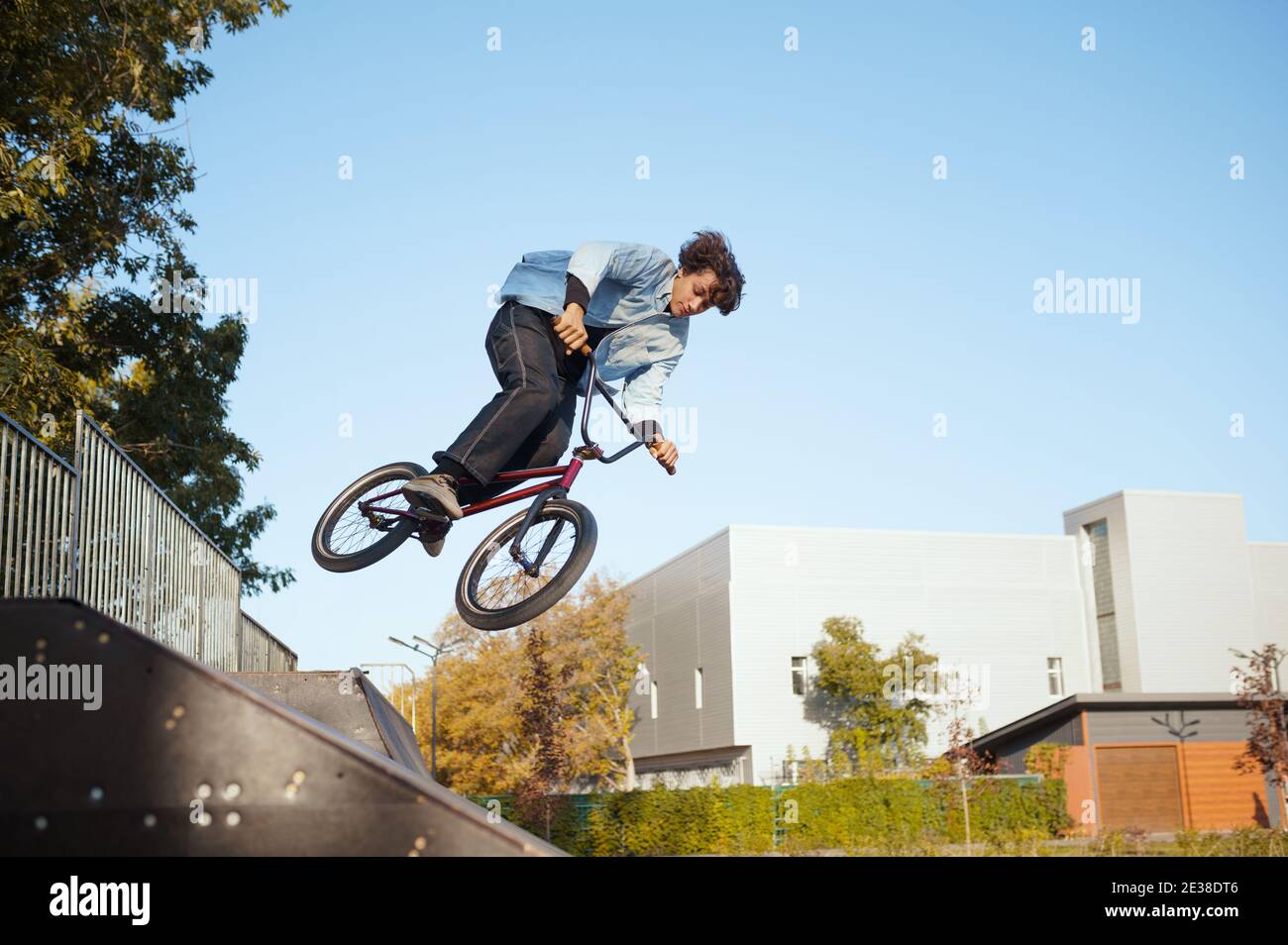 Biker jump hi-res stock photography and images - Alamy